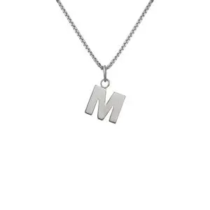 EDGE ONLY Letter Pendant "m" Initial Necklace Sterling