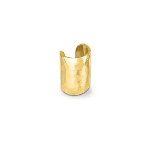 DOWER & HALL Long Straight Nomad Ear Cuff In Vermeil - Gold