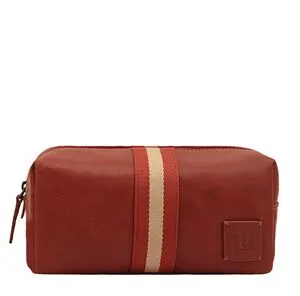 LLOYD BAKER Leo Leather Washbag - Red