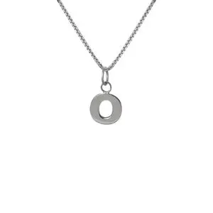 EDGE ONLY Letter Pendant "o" Initial Necklace Sterling - Silver