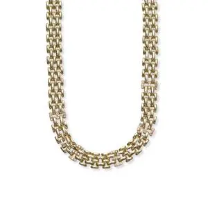 Argento Vivo Pavé Panthera Link Necklace - Gold
