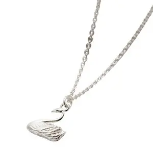 POSH TOTTY DESIGNS Sterling Soulmate Swan Charm Necklace - Silver
