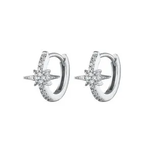 SCREAM PRETTY Starburst Huggie Earrings - Silver
