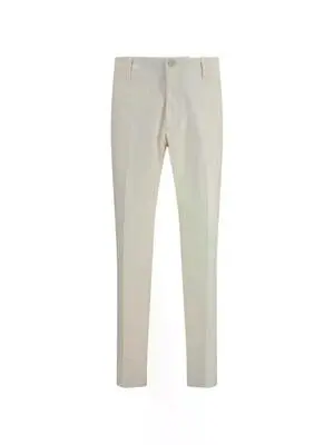LARDINI Ribbed Straight-leg Trousers - White