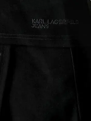 Karl Lagerfeld Logo-waistband Wrap Mini Skirt