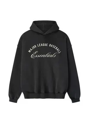 Fear Of God Essentials Logo-print Hoodie - Black