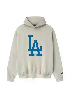 Fear Of God Logo-print Jersey Hoodie - Grey
