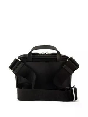 Prada Re-nylon Leather Messenger Bag - Black