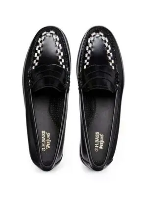 G.H.BASS Weejuns Penny Leather Weave Loafers