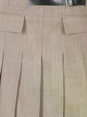 SEMICOUTURE Cressida Belted Pleated Midi Skirt