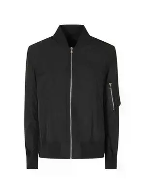 SEMICOUTURE Ada Zip-up Pleated Bomber Jacket - Black