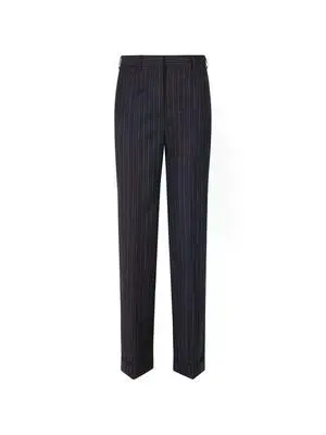 SEMICOUTURE Lola Pinstriped Turn-up Trousers