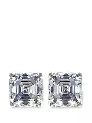 FANTASIA BY DESERIO Cubic Zirconia Clip-on Earrings - Silver