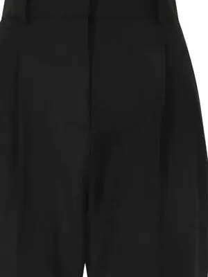 Elisabetta Franchi Pleated Button-detail Trousers - Black