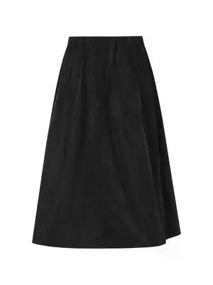 Aspesi Pleated A-line Midi Skirt - Black