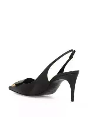 SERGIO ROSSI Sr Evolv Plaque-detail Slingback Pumps