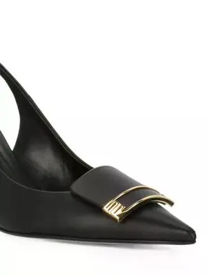 SERGIO ROSSI Sr Evolv Plaque-detail Slingback Pumps