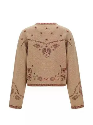 Alanui Bandana Jacquard Paisley-intarsia Wool Cardigan