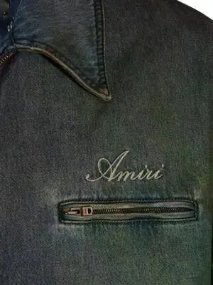 Amiri Skels Leather-patch Denim Jacket