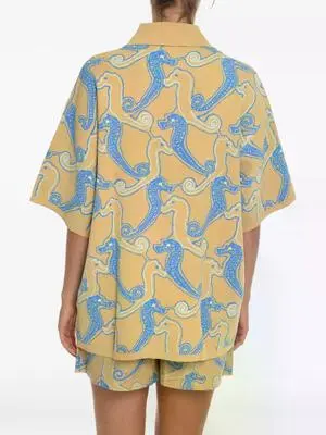 SAMSOE SAMSOE Embroidered Short-sleeve Shirt