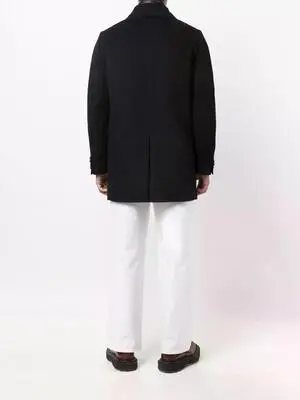MOORER Layered Single-breasted Wool Coat
