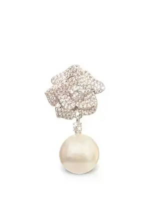 SELF-PORTRAIT Mini Crystal-embellished Flower-drop Earrings