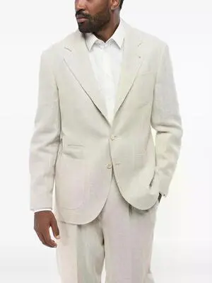 Brunello Cucinelli Single-breasted Patch-pocket Blazer - Neutrals