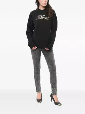 DIESEL® Logo-print Brushed Sweatshirt