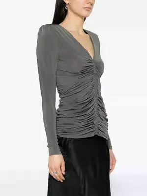 Givenchy Ruched Long-sleeve Top