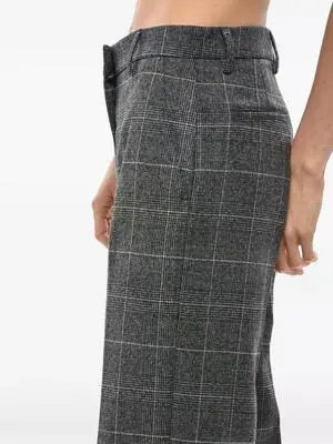 True Royal Belt-loop Checked Trousers - Grey