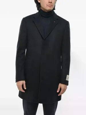 Corneliani Notch-lapel Single-breasted Coat - Blue