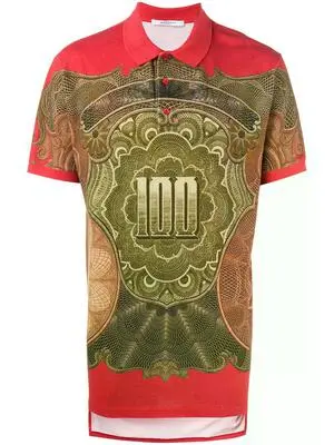 Givenchy Dollar Print Polo Shirt