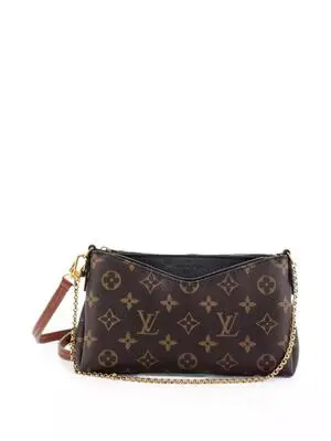 LOUIS VUITTON Pallas Monogram Canvas With Leather Clutch Bag