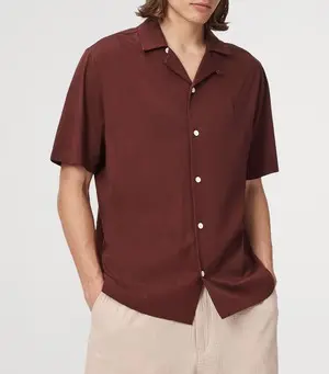 ALLSAINTS Organic Cotton Hudson Shirt - Red