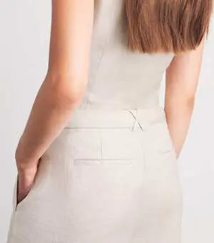 TOCCIN Linen-blend Elowen Trousers With Bow-tie Ankle Detail