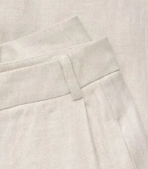 TOCCIN Linen-blend Elowen Trousers With Bow-tie Ankle Detail