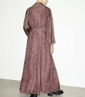 Max & Co. Satin Floral Belted Coat