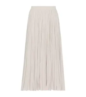 Max Mara Pleated A-line Skirt - Ivory