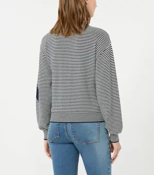 Max Mara Striped Crew-neck Cardigan