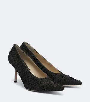 CHRISTEN Helix Leather Pumps - Black