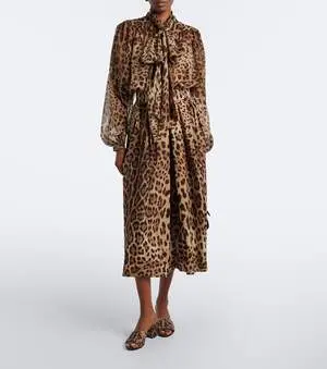 Dolce & Gabbana Dg Leopard-print Leather Mules