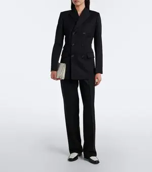 NILI LOTAN Noah Double-breasted Virgin Wool Blazer