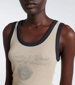 Acne Studios Printed Ribbed-knit Tank Top