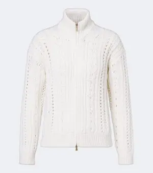 Eleventy Wool Zip-up Cardigan - White