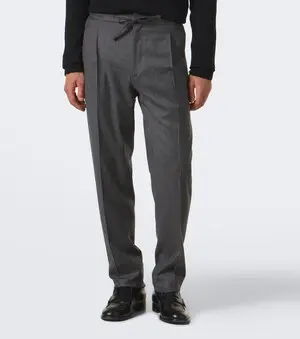 LARDINI Wool And Cashmere Slim Pants