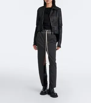 Rick Owens Naska Gary Cotton-blend Denim Jacket - Black