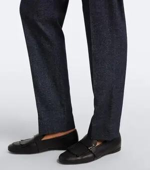 Eleventy Wool-blend Tapered Pants