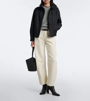 NILI LOTAN Klaire Cotton-blend Bomber Jacket