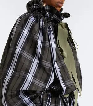 PATOU Bow-detail Checked Top