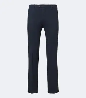 Fedeli Cotton-blend Chinos - Blue